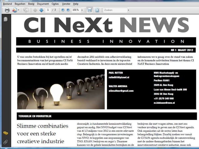 Paul Rutten (CI NExt) @ Topsector Creatieve Industrie | PPTX