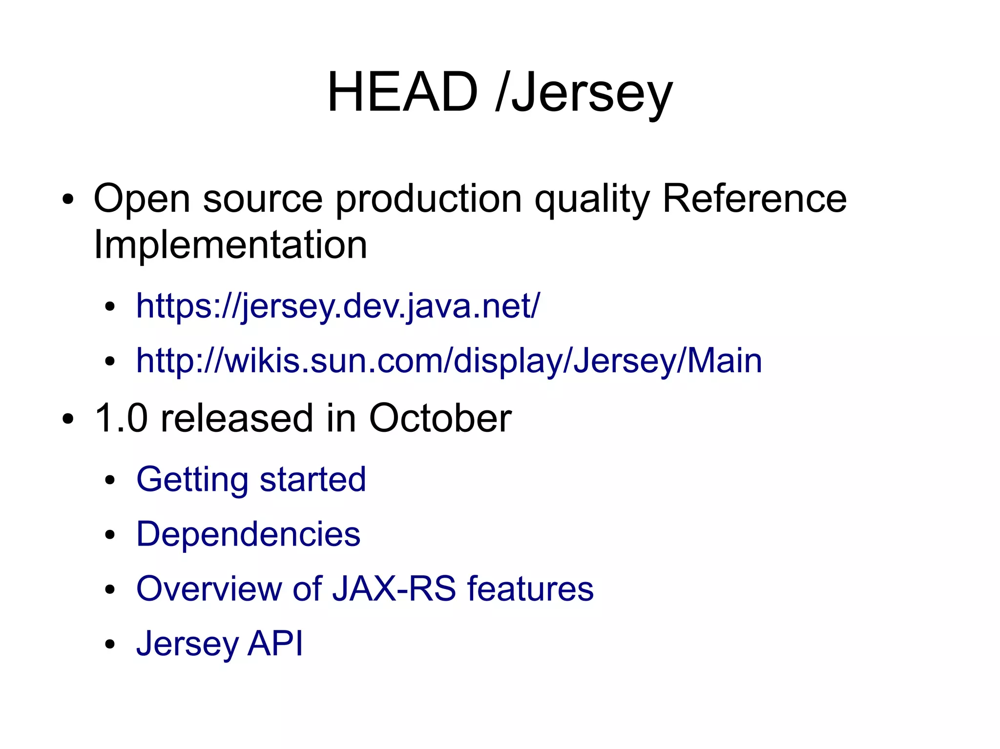 Jersey and JAX-RS | PDF | Web Development | Internet