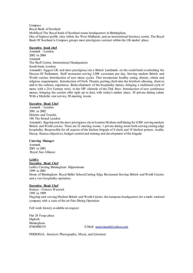 Pauls cv copy ! | PDF