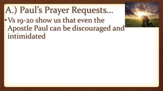 Paul's Prayer Requests and Farewell | PPTX