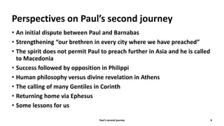 Pauls second journey | PPT