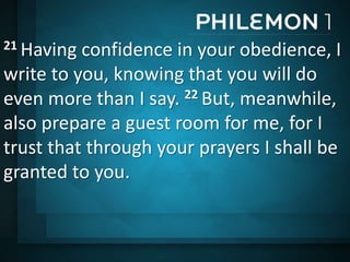 Paul's way of reaching philemon | PPT