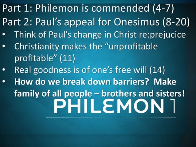 Paul's way of reaching philemon | PPT