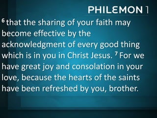 Paul's way of reaching philemon | PPT