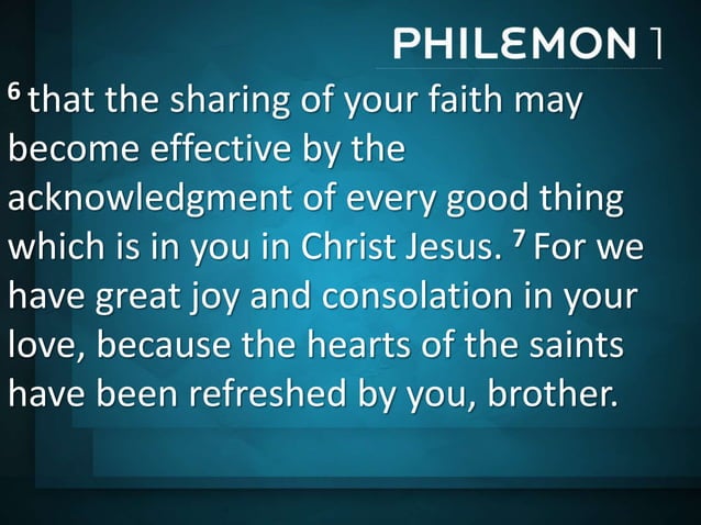 Paul's way of reaching philemon | PPT