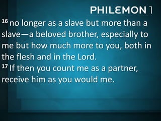 Paul's way of reaching philemon | PPT