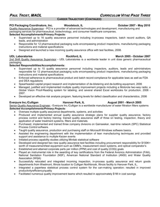 Paul Trost - Dedicated Quality Manager and Small Business Owner | PDF