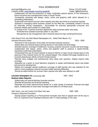 Paul updated resume 2 | DOC