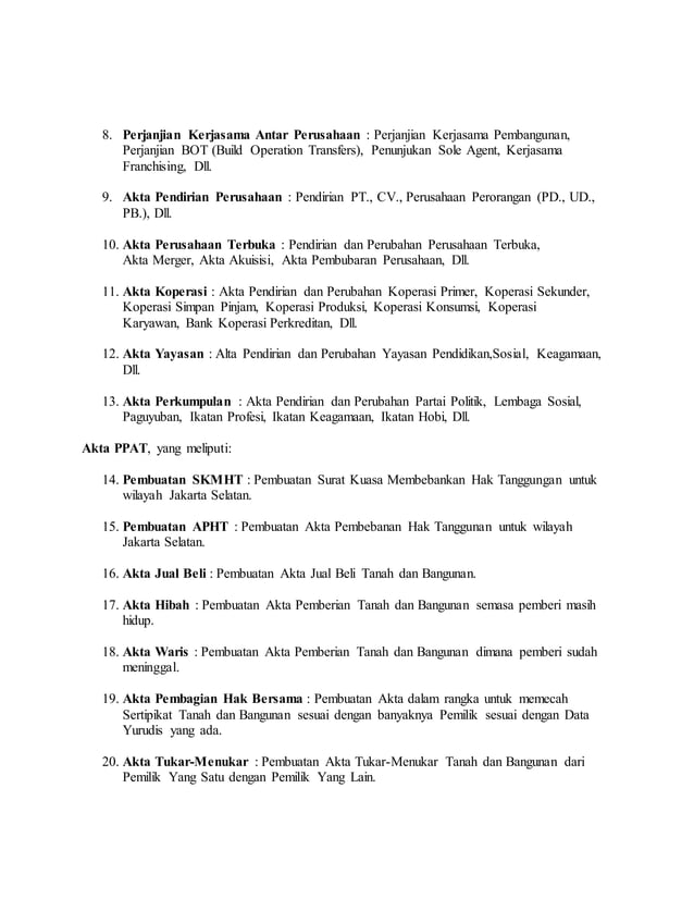 Paulus Gunawan Subroto - Notaris & PPAT | DOCX