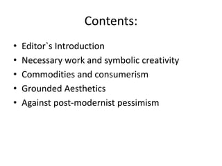 Common Culture: Paul Willis Symbolic Creativity | PPTX