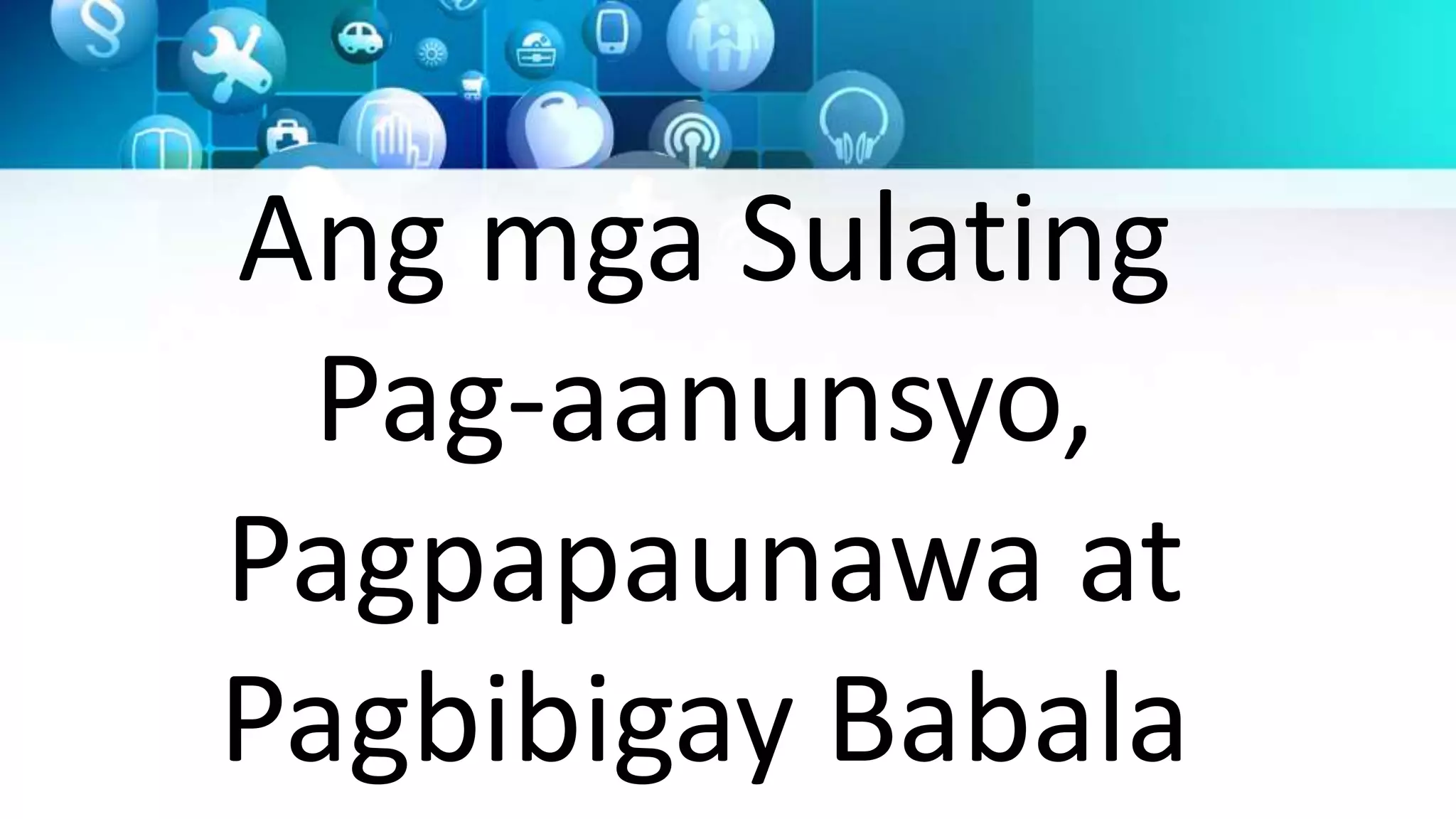 Paunawa babala at Paalala | PPTX