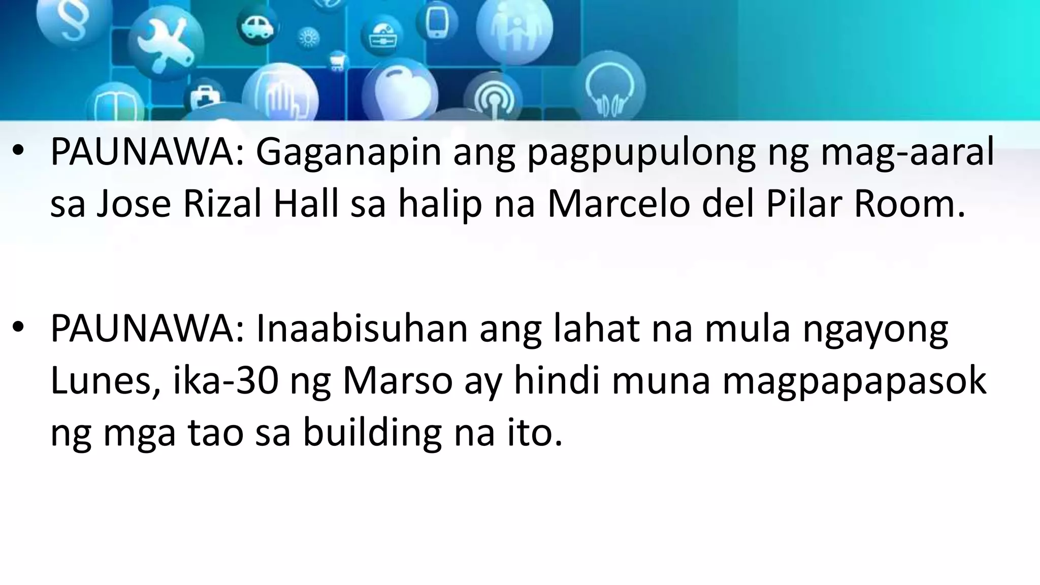 Paunawa babala at Paalala | PPTX