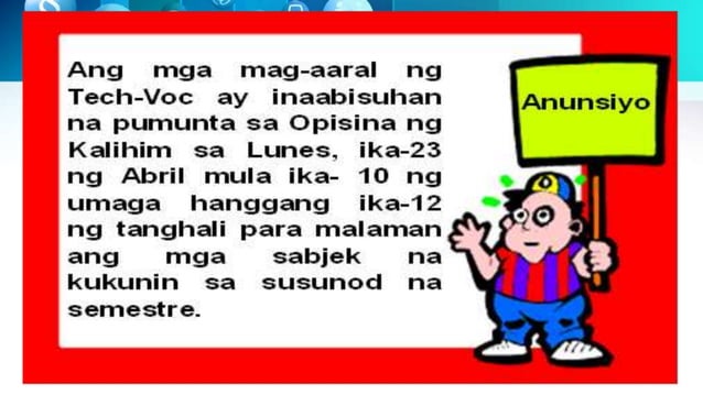 Paunawa babala at Paalala | PPTX