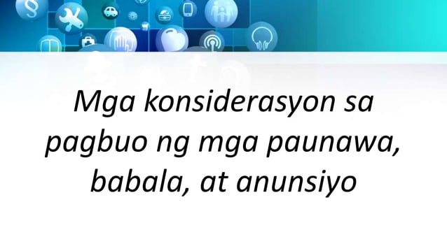 Paunawa babala at Paalala | PPTX