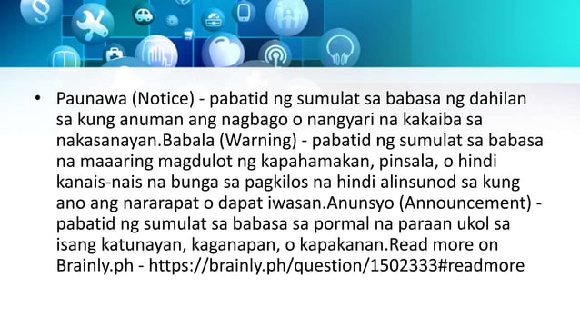 Paunawa babala at Paalala | PPTX