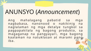 Filipino Paunawa, Babala, at Anunsyo.pptx