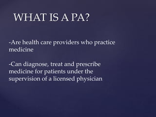 Physician's Assistant | PPT