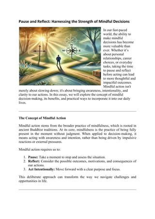 Harnessing the Strength of Mindful Decisions | PDF