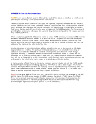 Pause frames an overview | DOCX