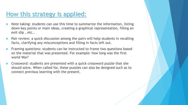 Pause procedure | PPTX | Homework and Study | Education