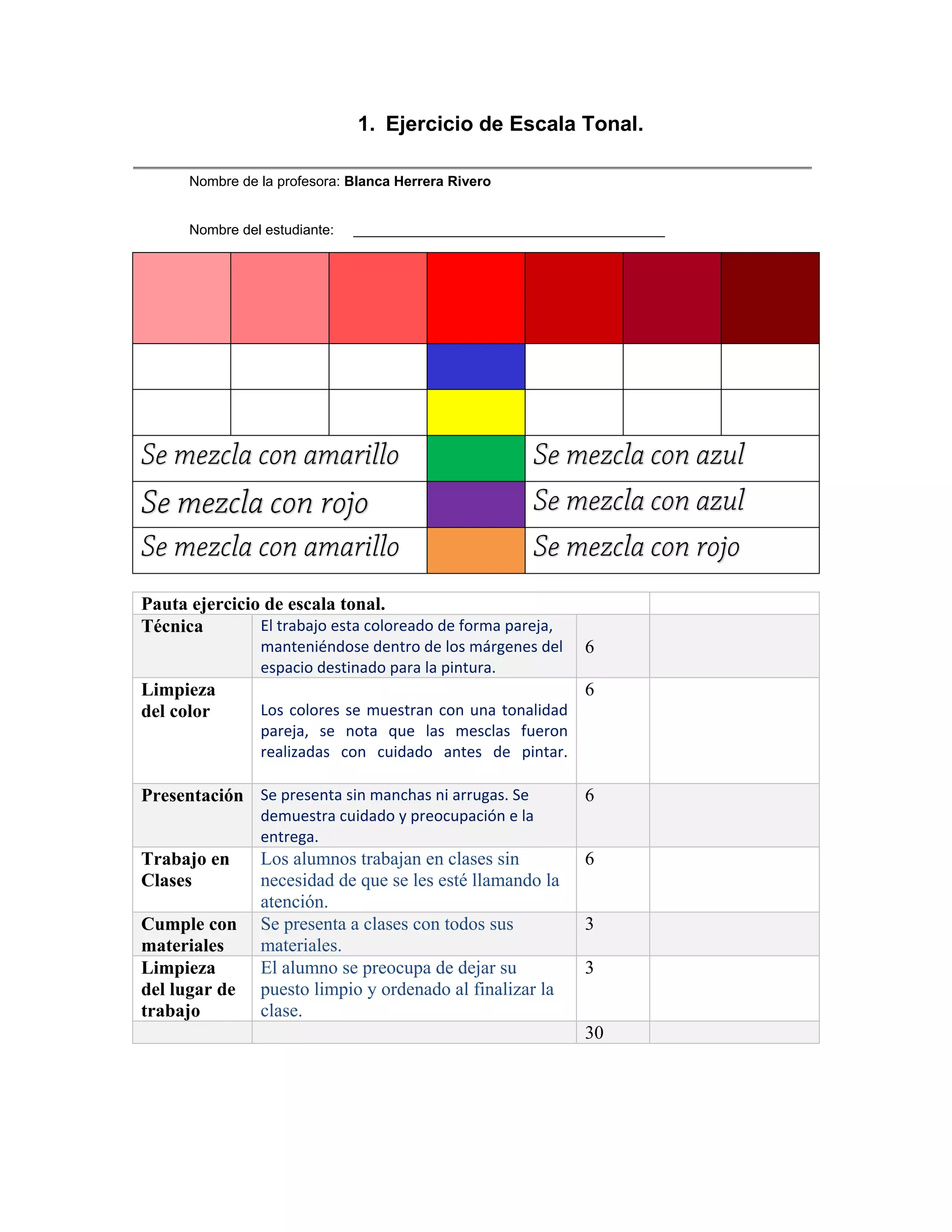 Pauta escala tonal | PDF
