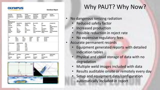 Phased Array Ultrasonic Testing in lieu of Radiography | PDF