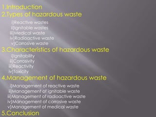 Hazardous waste managment | PPT