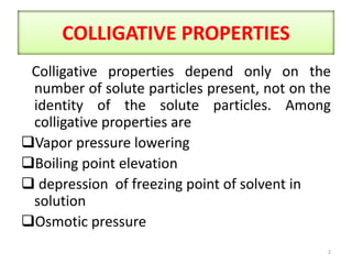 Colligative properties | PPTX