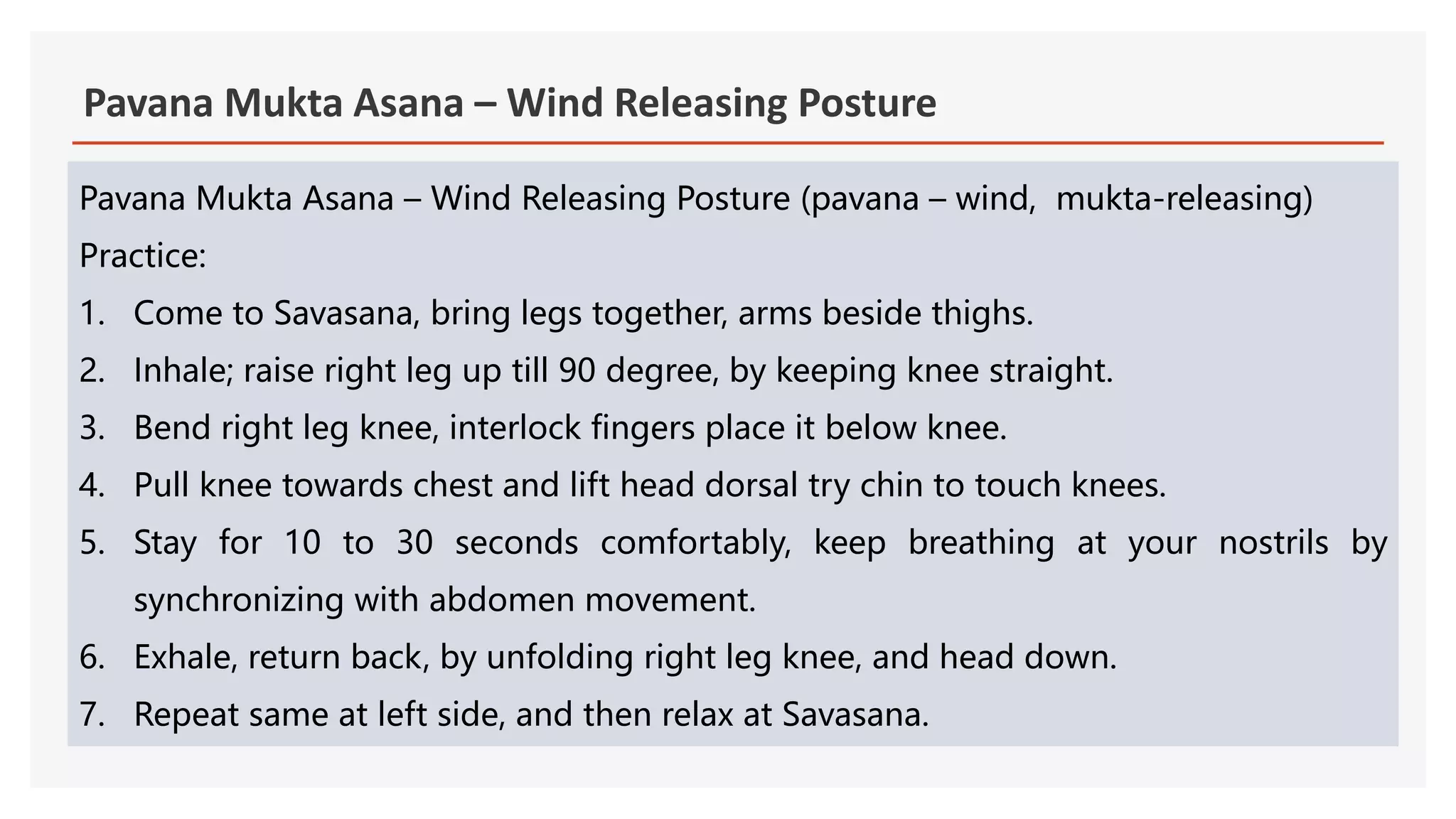 Pavana Mukta Asana – Wind Releasing Posture.pptx