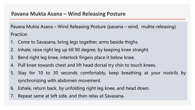 Pavana Mukta Asana – Wind Releasing Posture.pptx
