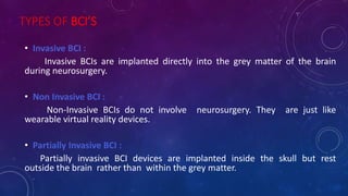Brain Computer Interface (Bci) | PPTX