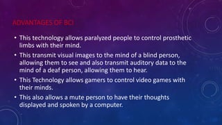 Brain Computer Interface (Bci) | PPTX