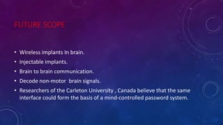 Brain Computer Interface (Bci) | PPTX
