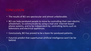 Brain Computer Interface (Bci) | PPTX