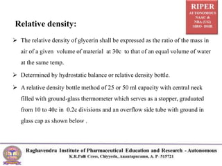 Study of Quality of Raw Materials and General methods of analysis of ...