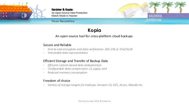 Kanister & Kopia: An Open-Source Data Protection Match Made in Heaven | PPT