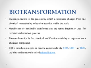 Bioaccumulation and biotransformation | PDF