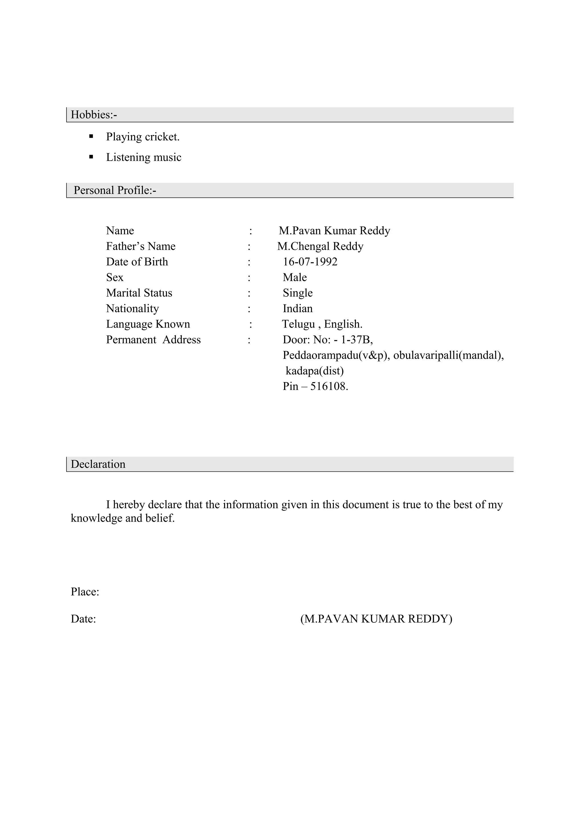 Pavan resume | PDF