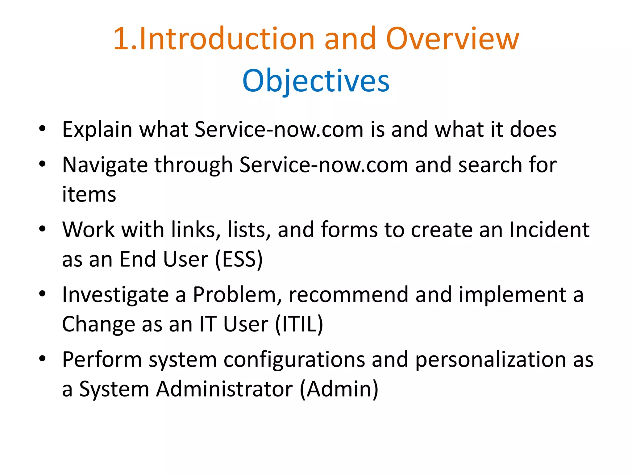 SERVICENOW PPT BY PAVANKUMAR | PPTX
