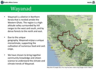 Going Local with Climate Change Impact Assessments: The Case of Wayanad ...