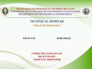 Pavan TS PPT.pdf technical seminar pavan | PPT