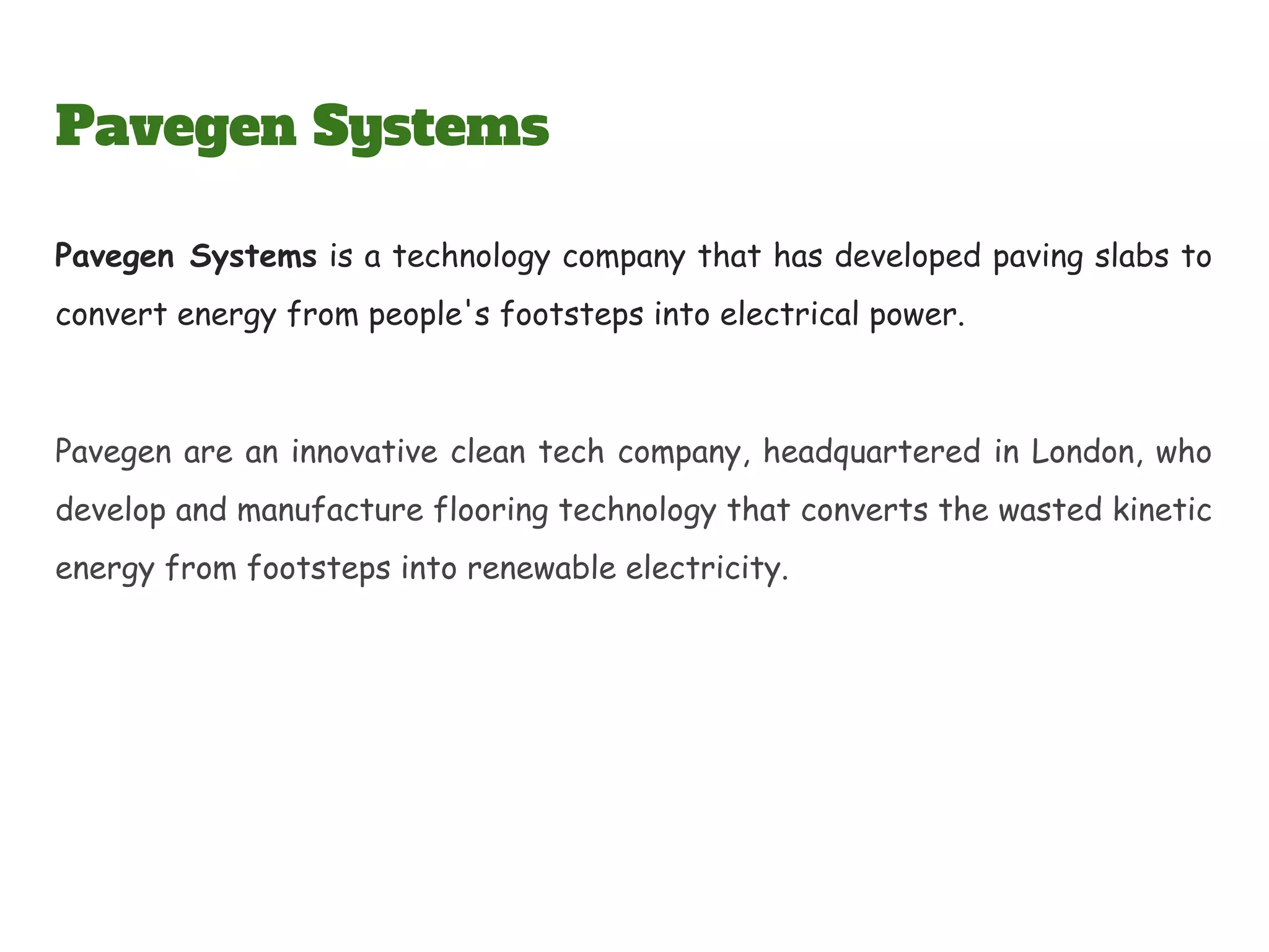 Pavegen - The floor tile which uses foot power to generate electricity ...