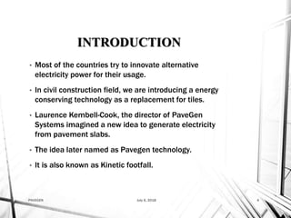 Pavegen seminar ppt. | PPTX