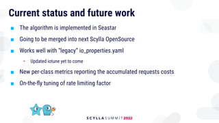 Scylla Summit 2022: IO Scheduling & NVMe Disk Modelling | PPT