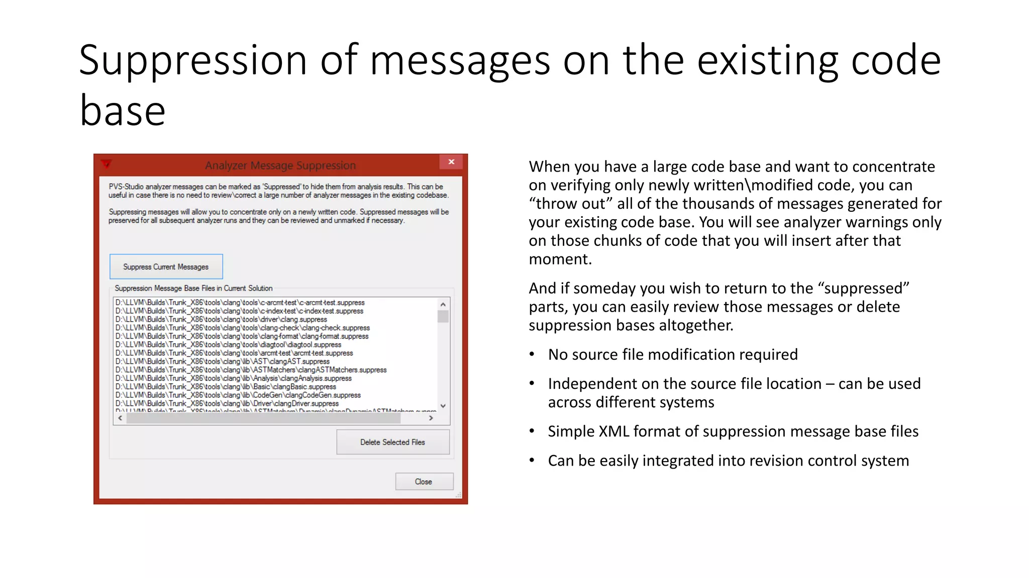 PVS-Studio static analyzer: advanced features | PPTX