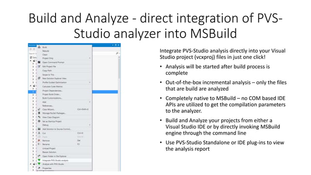 PVS-Studio static analyzer: advanced features | PPTX