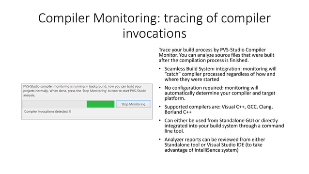 PVS-Studio static analyzer: advanced features | PPTX