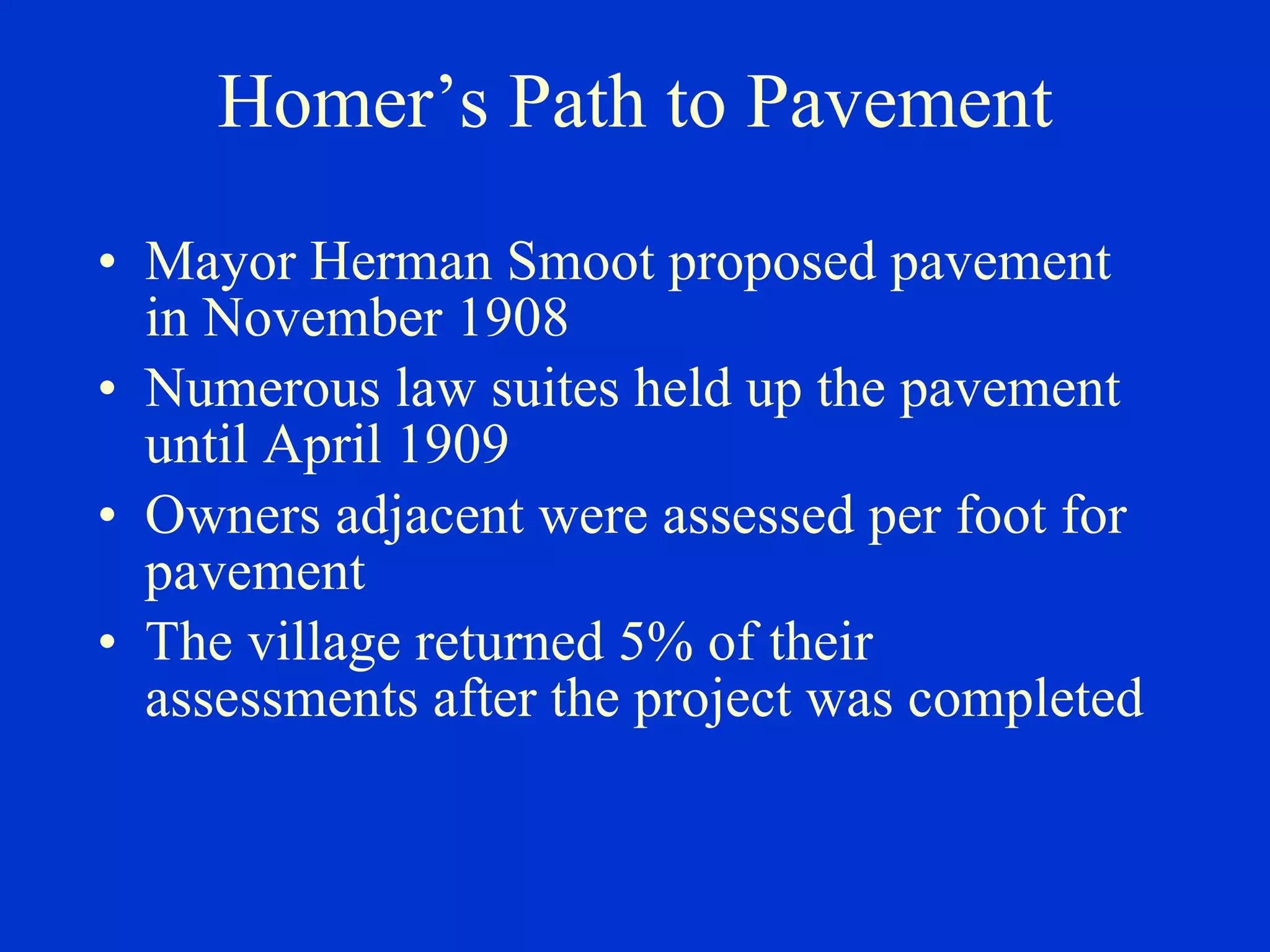 Brick Streets in Homer Illinois | PPT