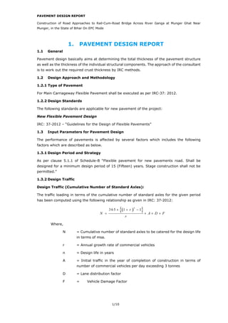 Pavement Design Report by priyanshu kumar 9608684800 | PDF