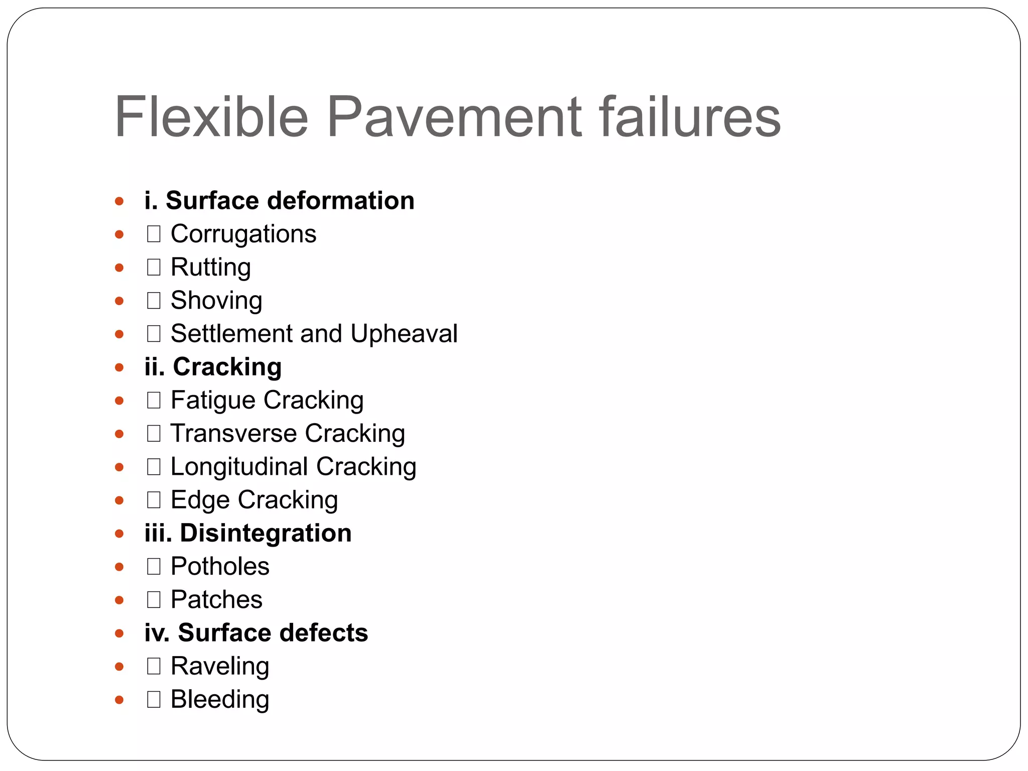 Pavement failures and maintenance | PPTX